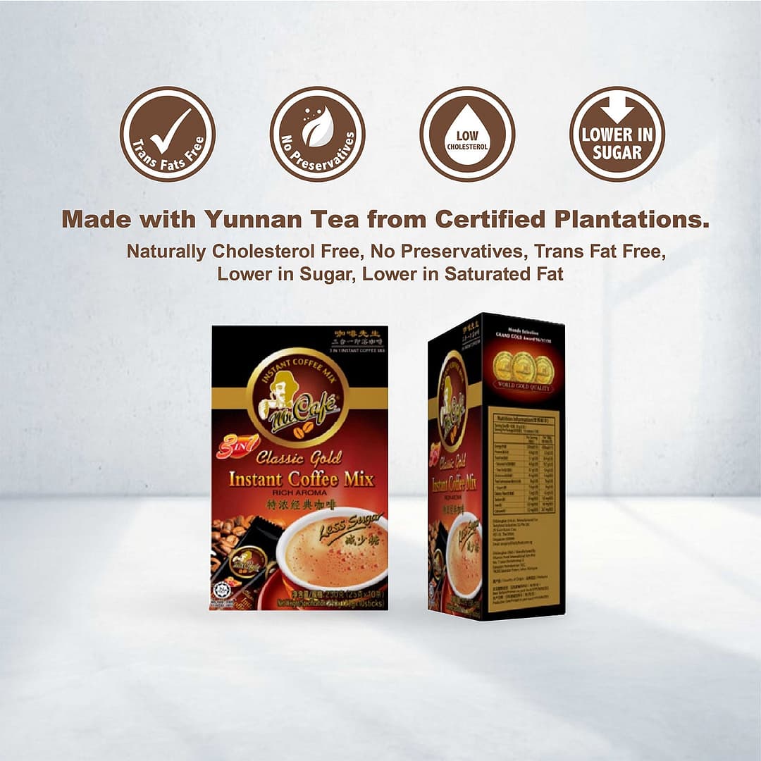Mr Cafe Classic Gold Instant Coffee Mix (Box) 10s - Mushan Foods